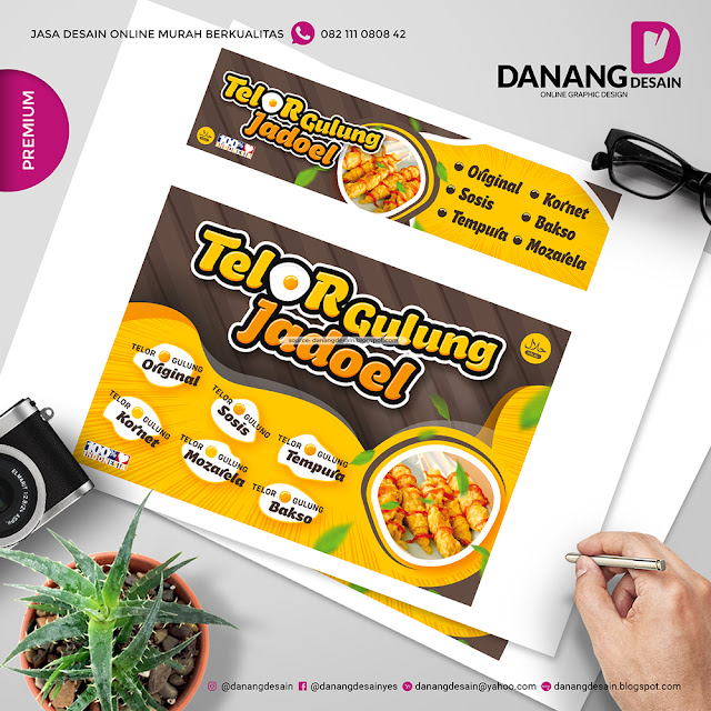 Contoh Desain Spanduk Banner Telur Gulung - Contoh Desain Banner Spanduk