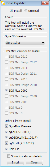 G1's: 3Ds Max, Ogre3D에서 사용하는 Mesh 파일로 Export.