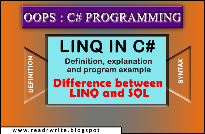 LINQ in C# (SQL vs LINQ) ~ readrwrite blogs LINQ in C# (SQL vs LINQ) ~ readrwrite blogs