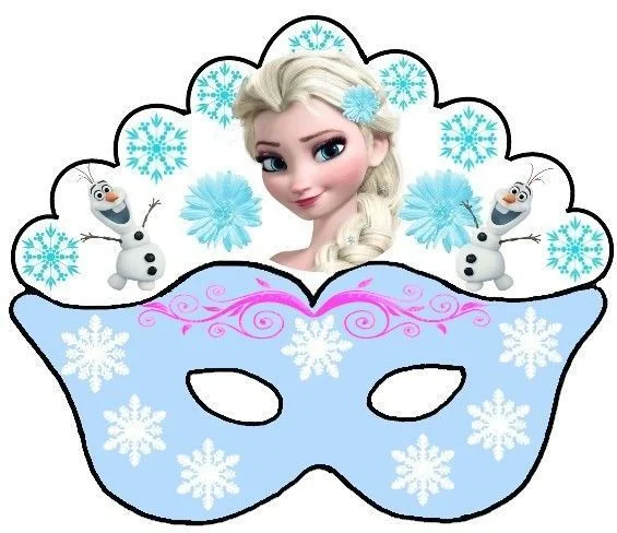 Olaf and Elsa: Free Printable Mask - Oh My Fiesta! in english
