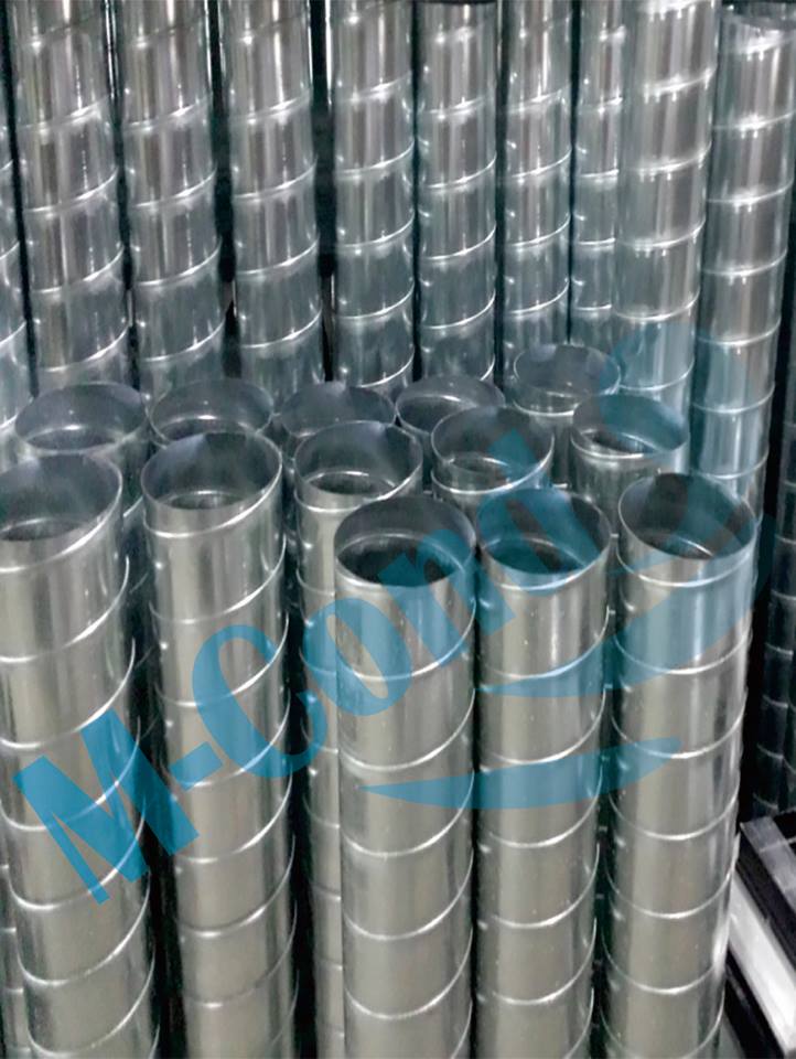 fabrikasi aluminum dan jasa pamasangan: fabrikasi spiral ducting diffuser