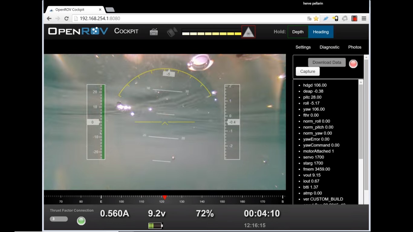 OpenROV Data Display