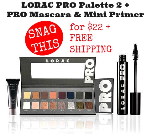 LORAC PRO Palette 2 + PRO Mascara & Mini Primer for $22 + FREE SHIPPING ...
