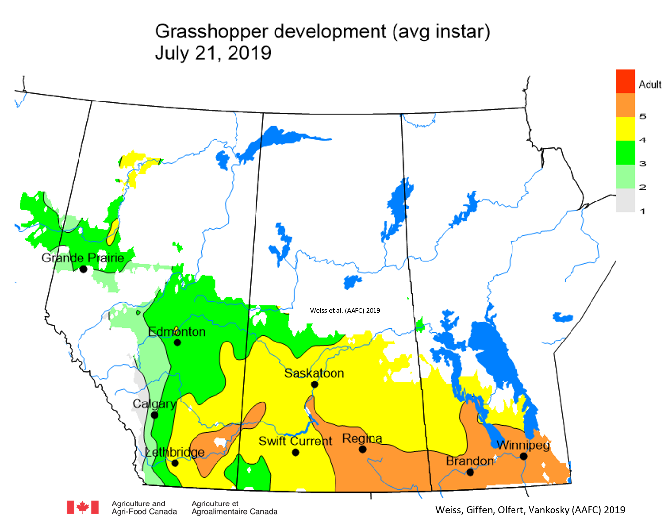 Prairie Pest Monitoring Network Blog: Predicted grasshopper development ...