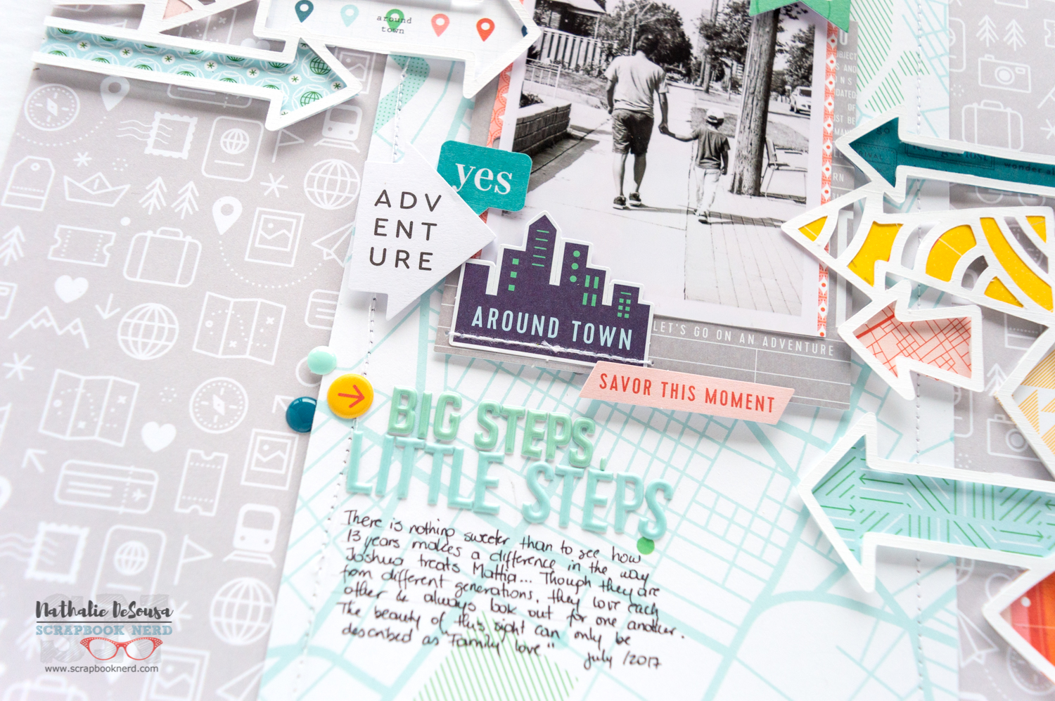 Living an Inspired Life: BIG STEPS, LITTLE STEPS - Scrapbook Nerd