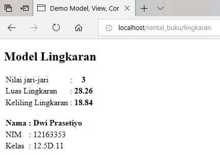 Menghitung Rumus Lingkaran dengan CodeIgniter dan Metode MVC - Saya Tiyo