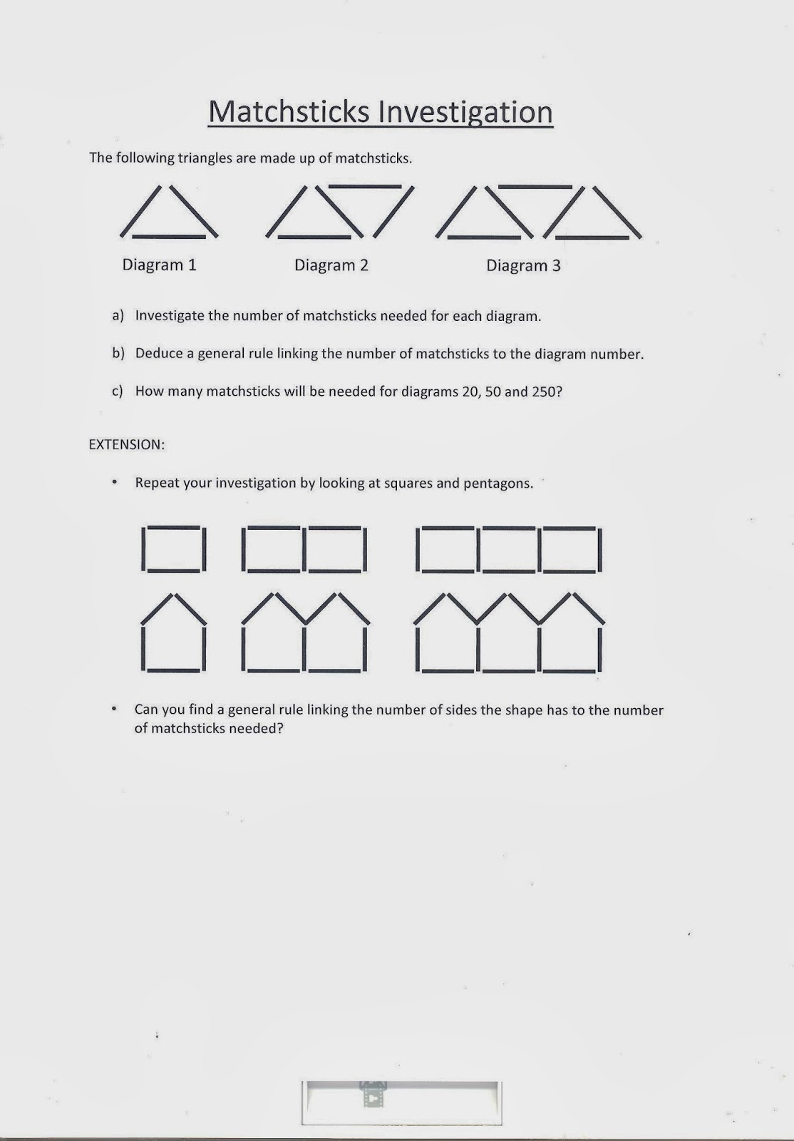 Let's Learn Together: Maths investigations from UK