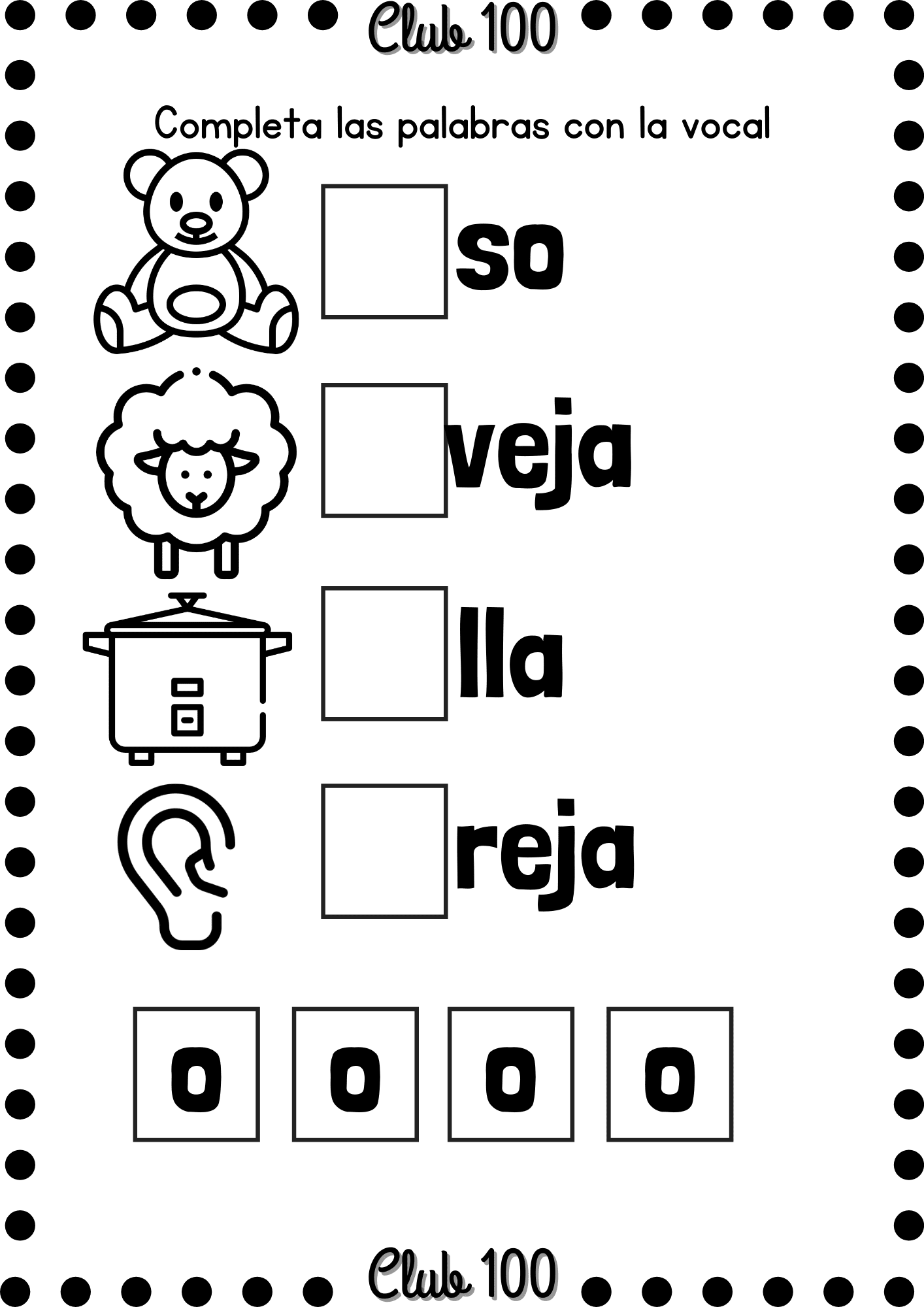 Palabras Vocales Completar Vocal Preescolar Lectoescritura Escritura ...