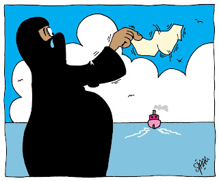 Cartoon van de Dag: Abortusboot verlaat Marokko.