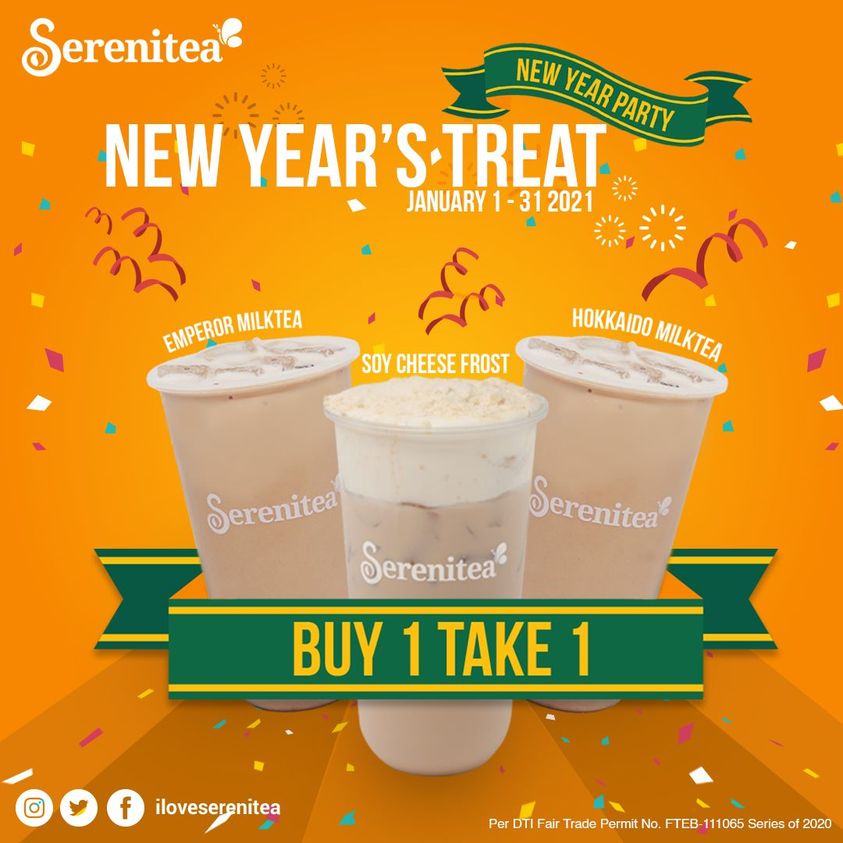 Manila Shopper: Serenitea New Year's Treat - Buy1 Take 1 Promo