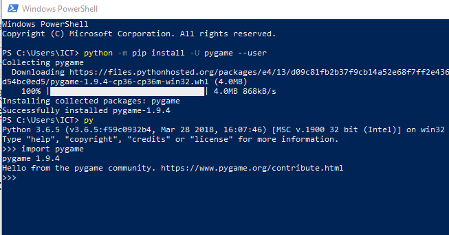 [Python3] Install Pygame ~ Tự Học Mạng