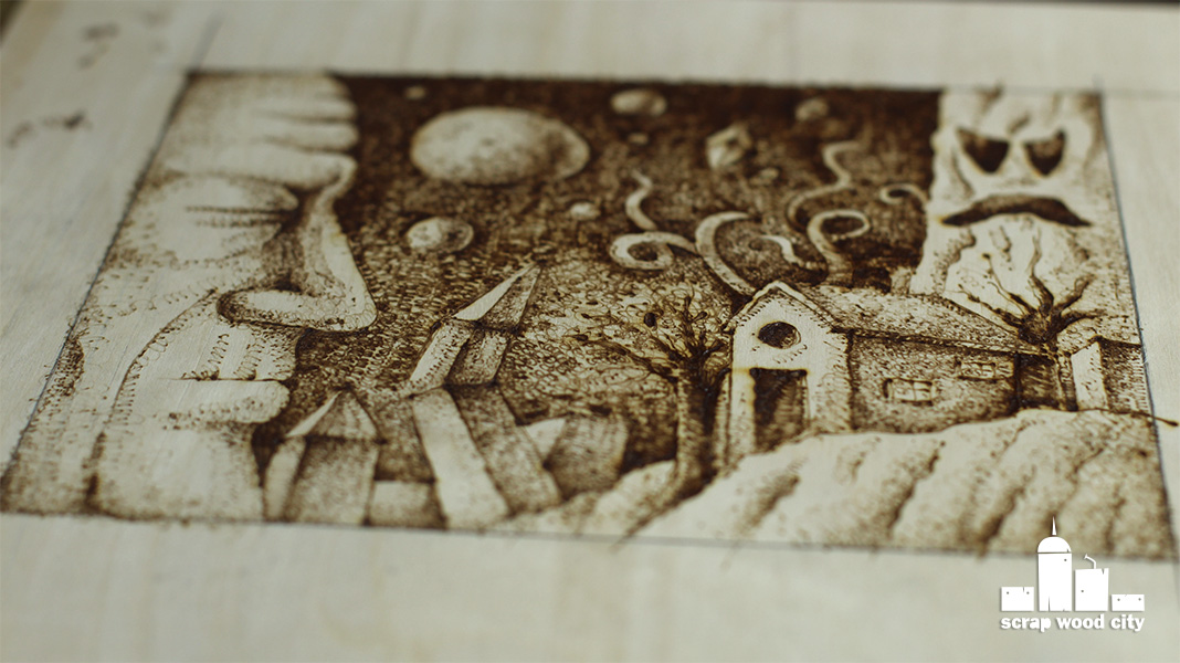 scrap wood city: Pyrography art tutorial with my new wood burner