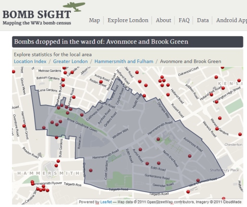 LYTTON RESIDENT: WW2 Bomb Site Map of London