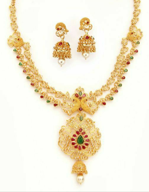 Latest golden necklace designs