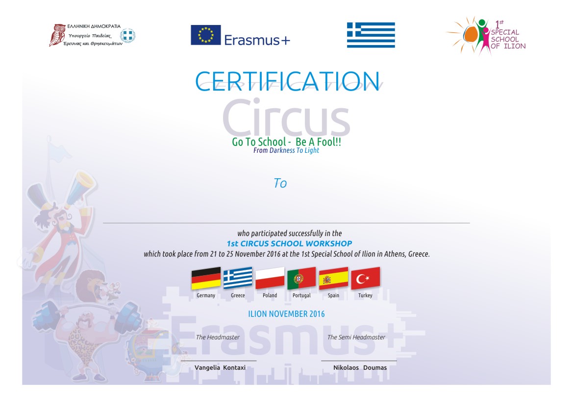 1ο Ειδικό Δημοτικό Σχολείο Ιλίου: Απονομή Διπλωμάτων - Certifications ...