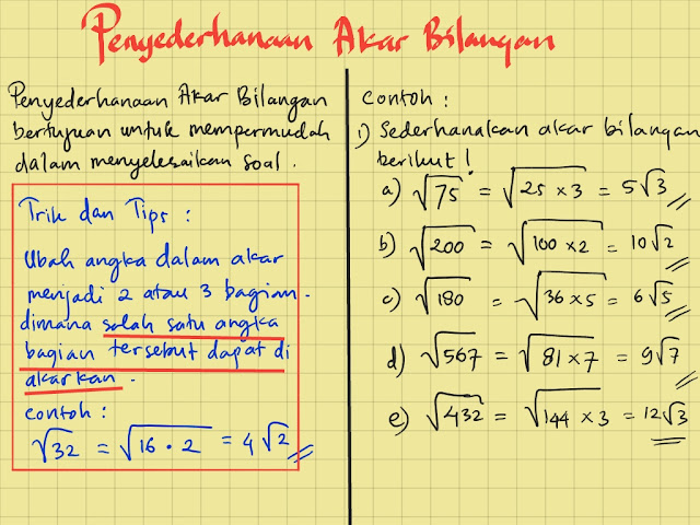 Operasi Akar Bilangan - Digilifeskills.com