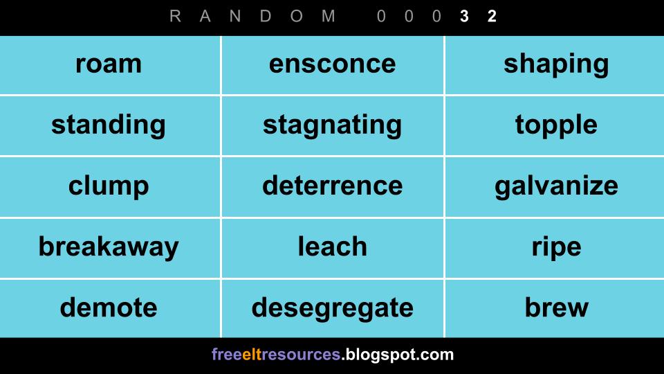 VOCABULARY: Random 00032
