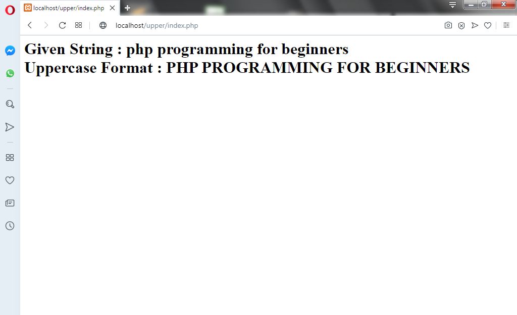 Free Programming Source Codes And Computer Programming Tutorials String Uppercase Conversion In Php