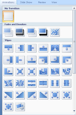 slide transition and Transitions Tab in powerpoint 2010 - creativeworld9