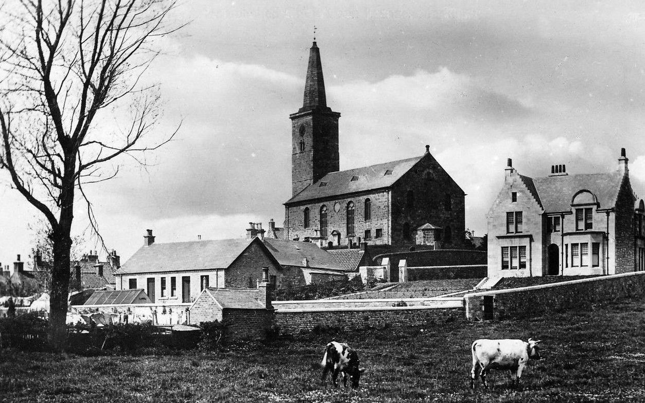 Tour Scotland: Old Photograph St. Drostans Church Markinch Fife Scotland
