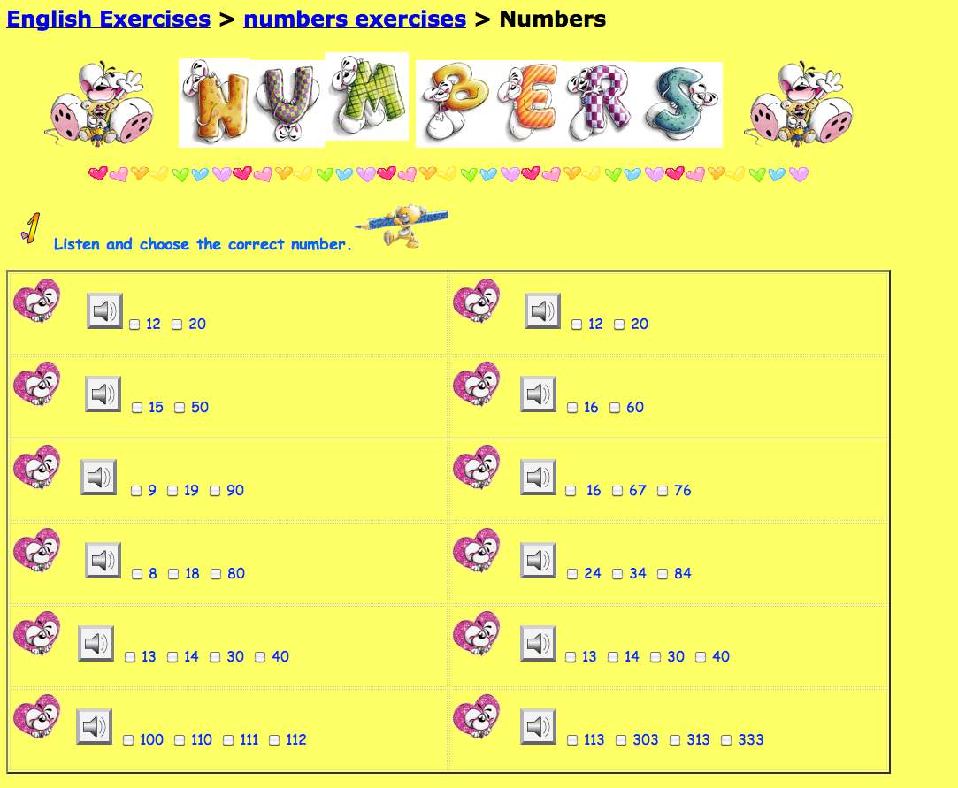 ENGLISH CORNER: MORE ABOUT NUMBERS