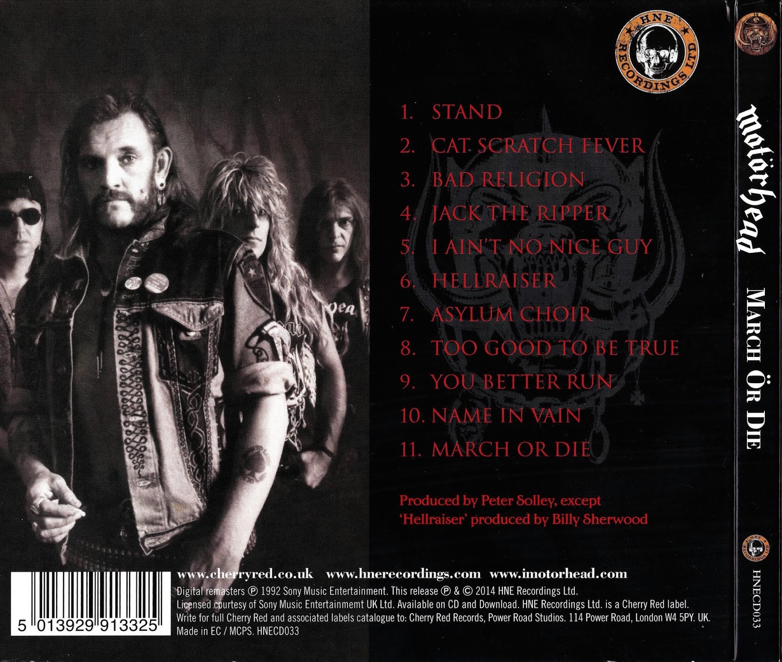 Classic Rock Covers Database: Motorhead - March ör Die (1992)