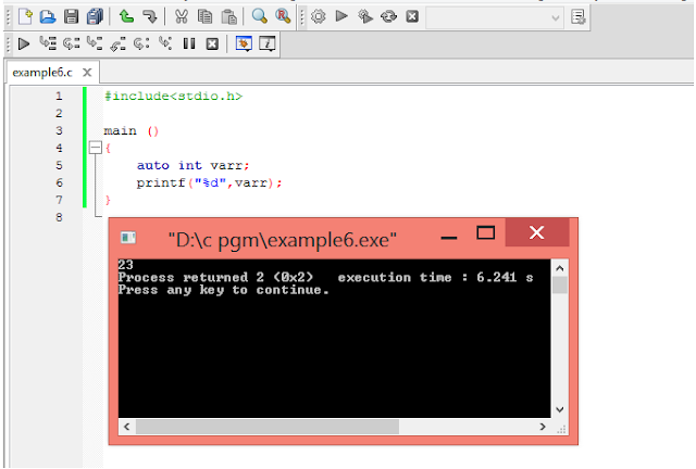 Auto and Extern in C