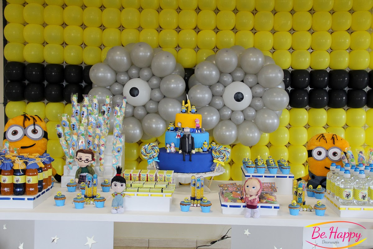 Be.Happy Decorações: Minions para Lara e Felipe