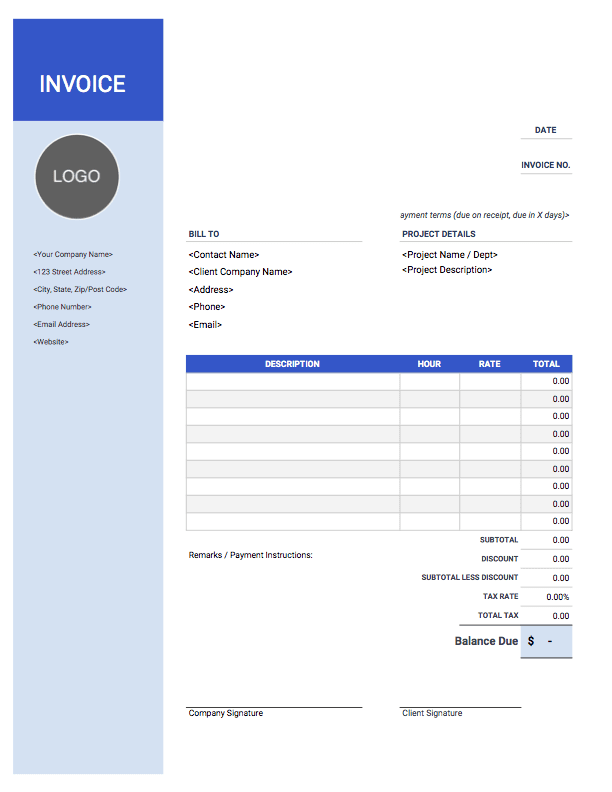 Consulting Fee Invoice - Invoice Template