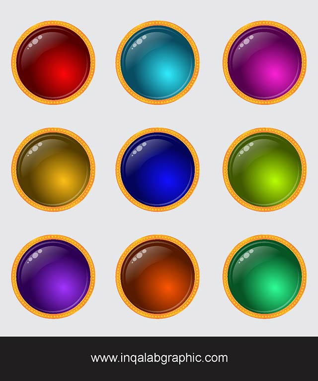 Glossy Button Vector | Free Stock Image, PSD & Cdr file Download