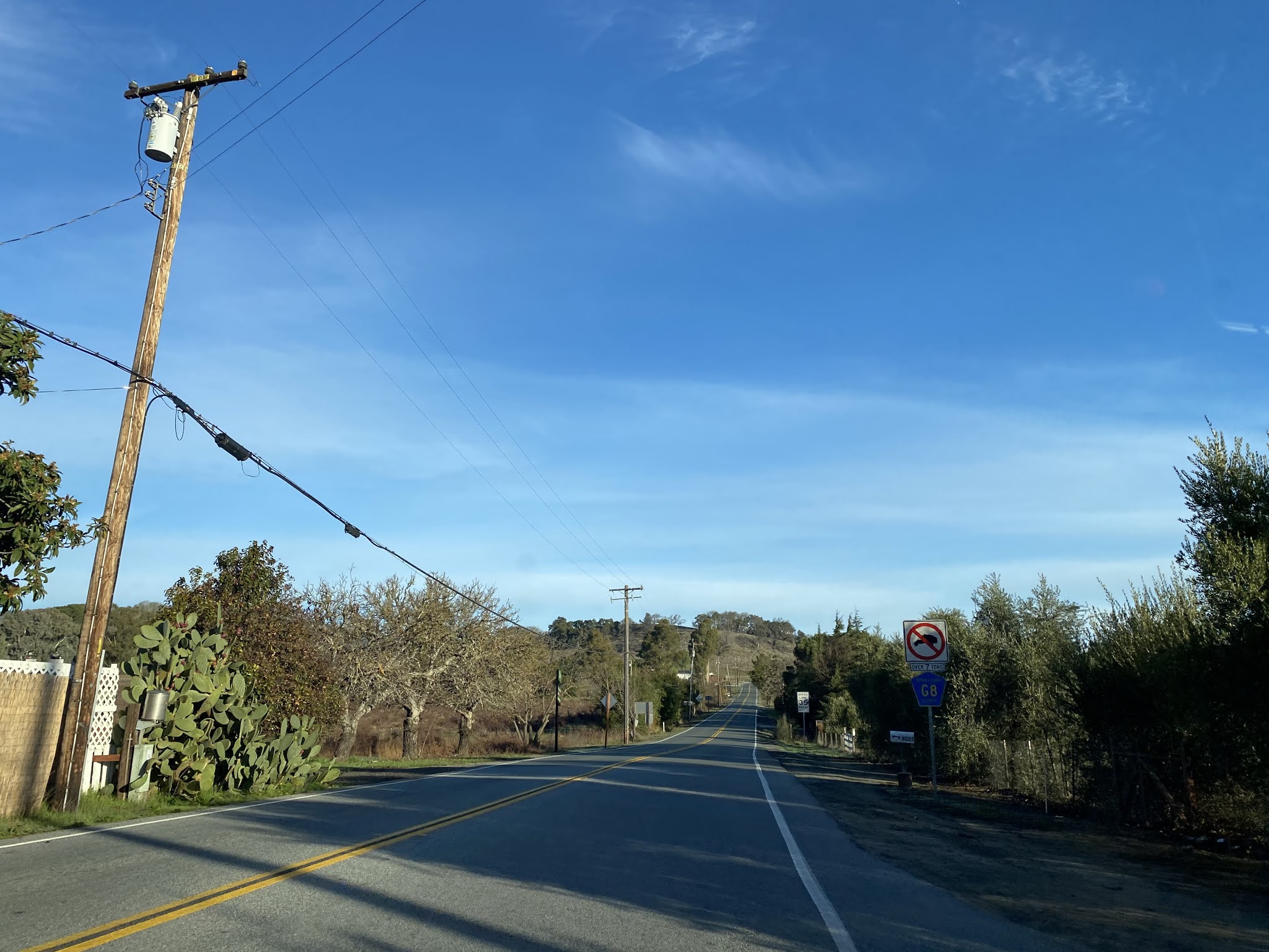 Santa Clara County Route G8 and the New Almaden Quicksilver Mine