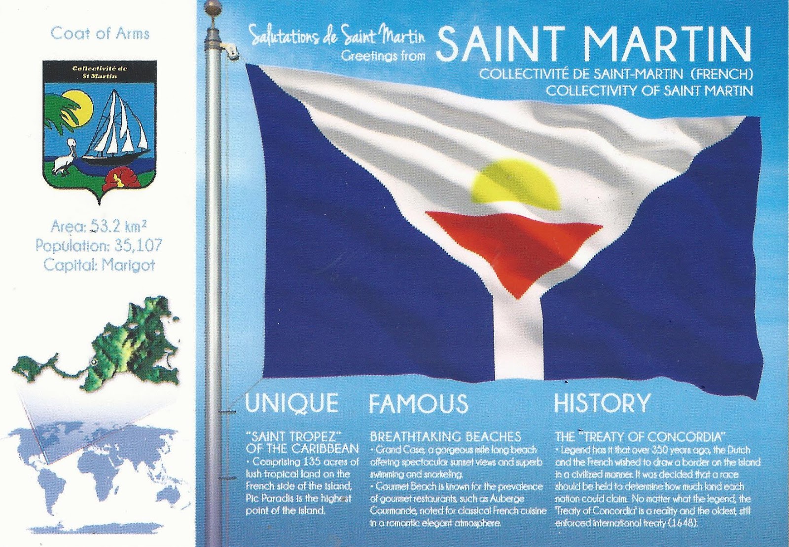 French St Martin Flag