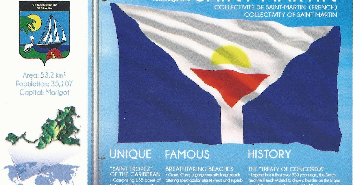A Journey of Postcards: Flags of the World | Saint Martin