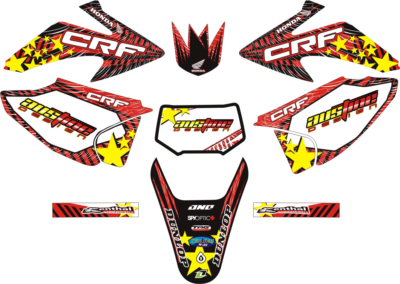 Decal CRF 230 - DECALS MOTOCROSS CUSTOM GRAPHICS