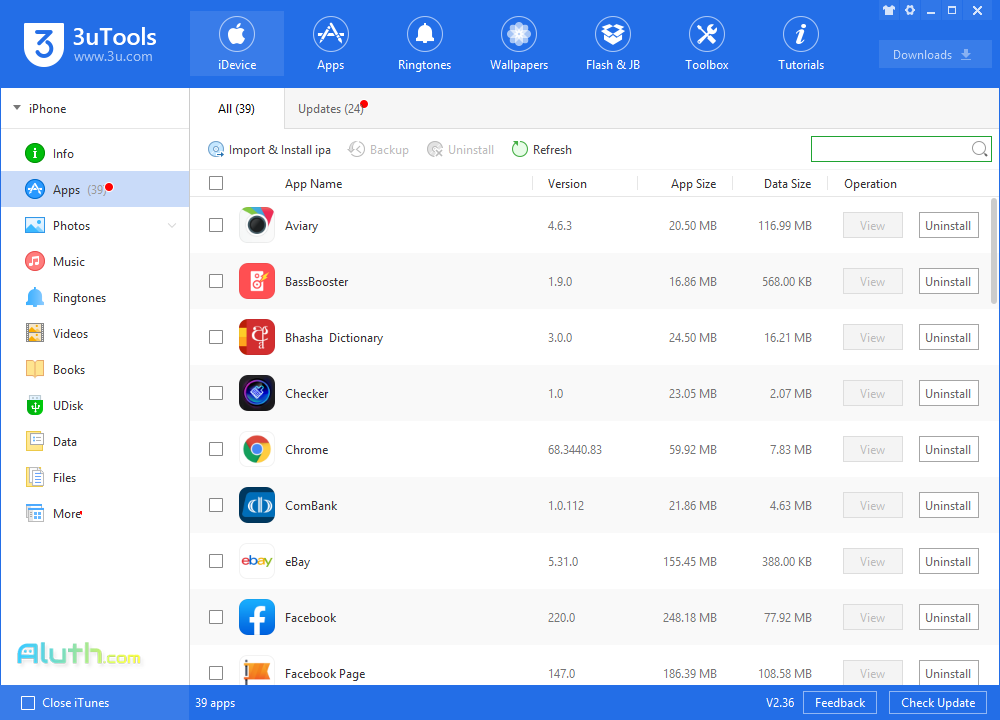 3uTools - All in one tools software for iPhone / iPad / iPod | Aluth