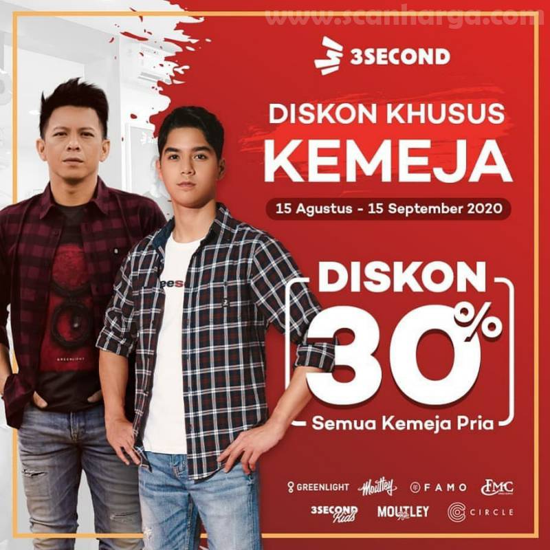 Promo 3 Second Diskon 30% Semua Kemeja Pria | scanharga