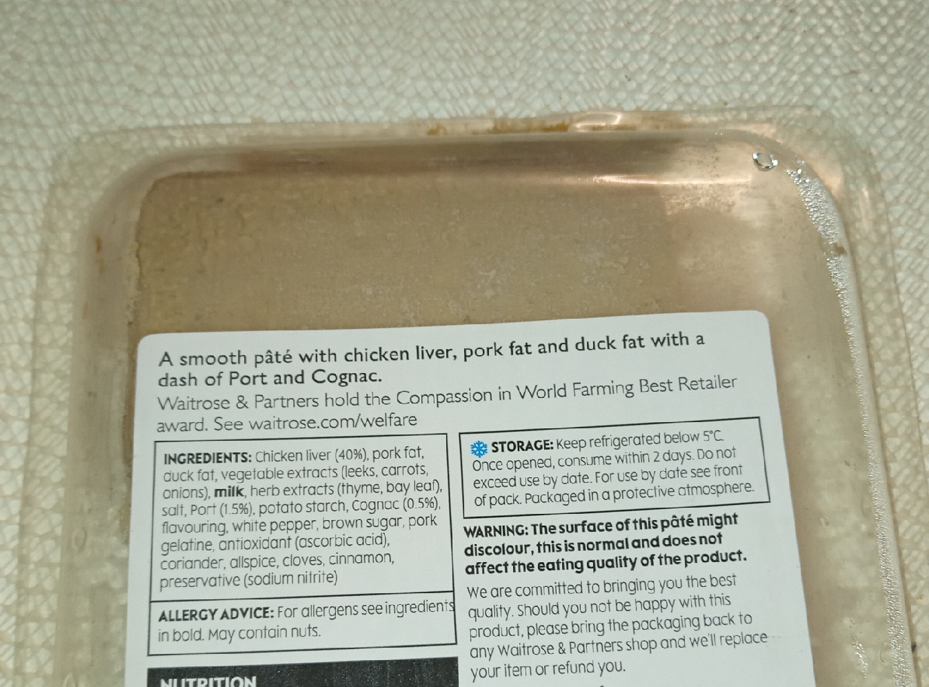Supersupergirl's Food Reviews: [Review] Waitrose French Chicken liver pate
