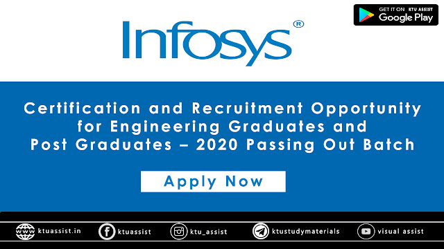 INFOSYS Certification and Recruitment Opportunity for Engineering ...