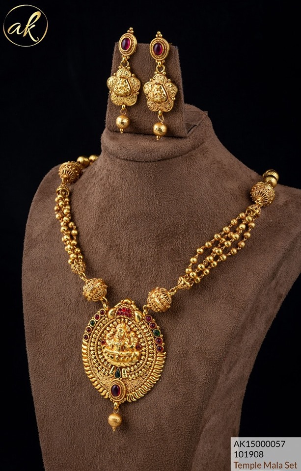 TEMPLE MALA SET / TEMPLE JEWELRY To place order watsp us on 8179399644..