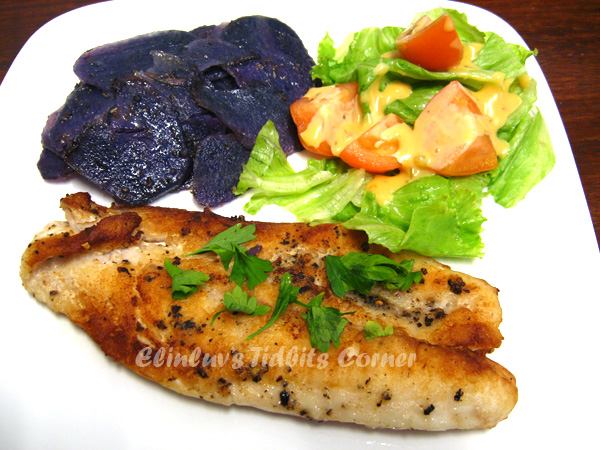 Elinluv's Tidbits Corner: A Simple Meal - Pan Fried Flounder , Purple ...