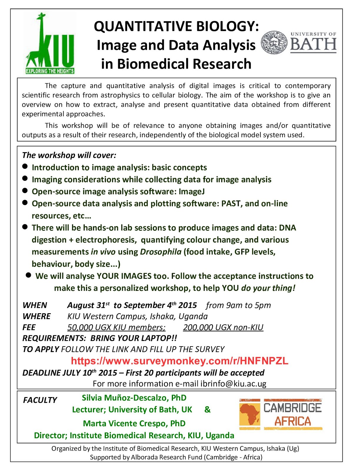 Dr. Marta @ IBR: Quantitative Biology Workshop