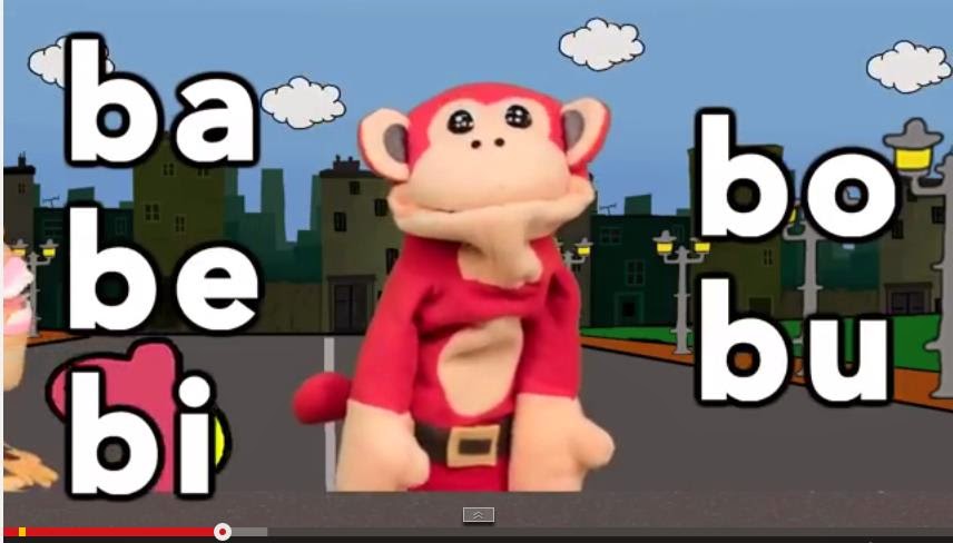 Aprender a leer. Sílabas ba be bi bo bu - El Mono Sílabo
