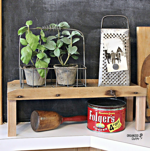 Adding Stool Legs to an Old Crate - Organized Clutter