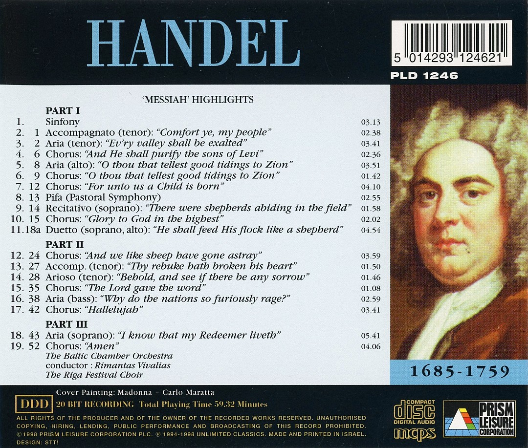 makdelart - classique: Handel - Messiah (Highlights) (Rimantas Vivalias ... makdelart - classique: Handel - Messiah (Highlights) (Rimantas Vivalias ...