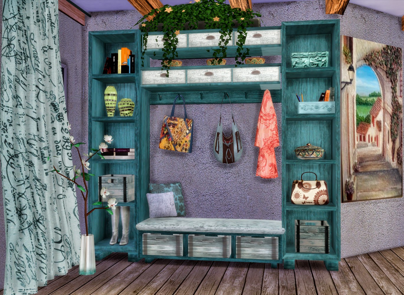 Ibiza Hall. Sims 4 CC.