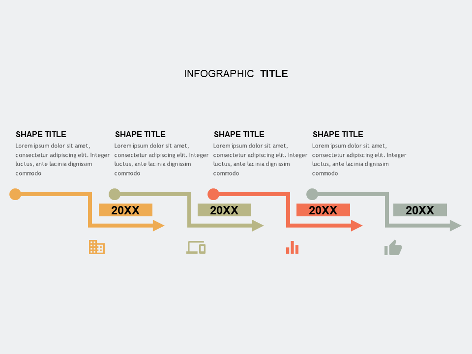 Linear Timeline Arrow PowerPoint Templates - PowerPoint Free