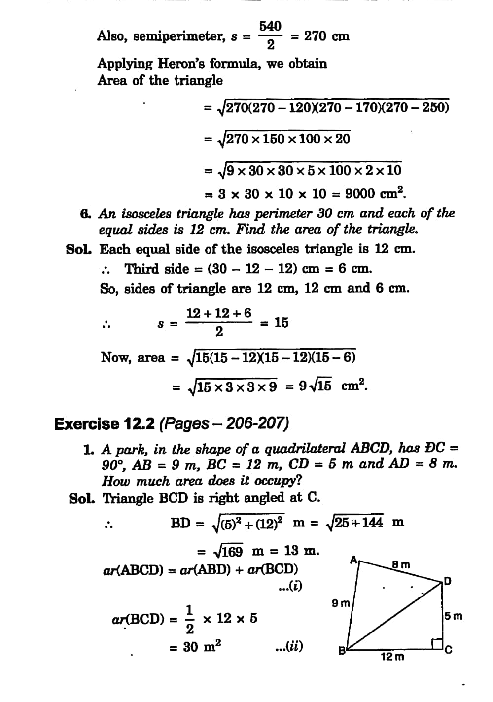 Herons formula class 9 math - Studypur