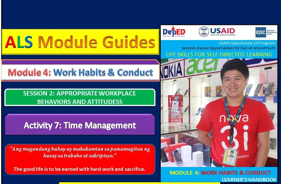 Alternative Learning System: GUIDES & SAMPLE ANSWERS of Activity 7 of ...