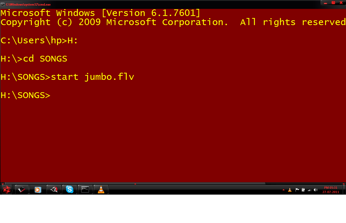 Play Music through CMD-
