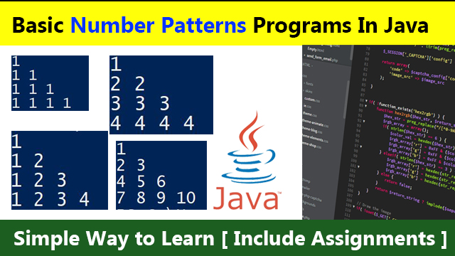 Basic Number Pattern Programs In Java basic-number-pattern-programs-in-java